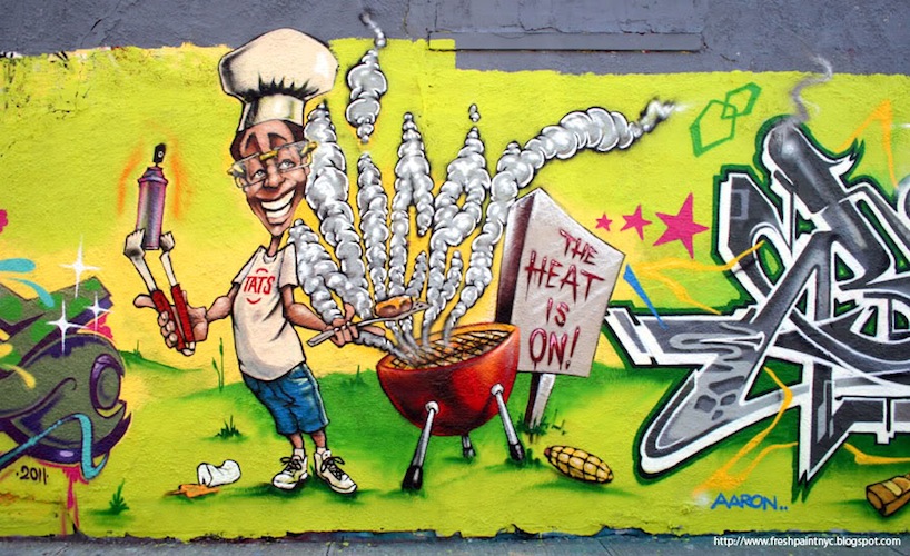 Graffiti Art With Food Plate