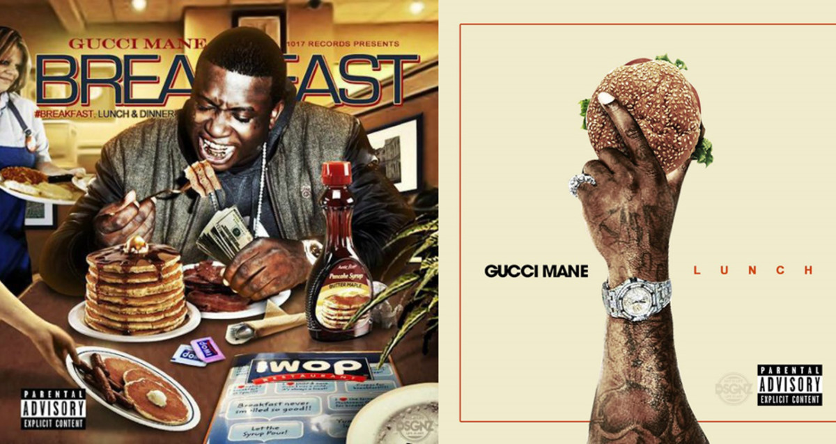 Gucci Mane Album Cover Art for "Breakfast," "Lunch," and "Dinner" is ...